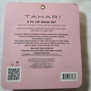 Tahari | Makeup | Tahari 4 Pc Lip Balm Set Honey Vanilla Peony Flavored ...